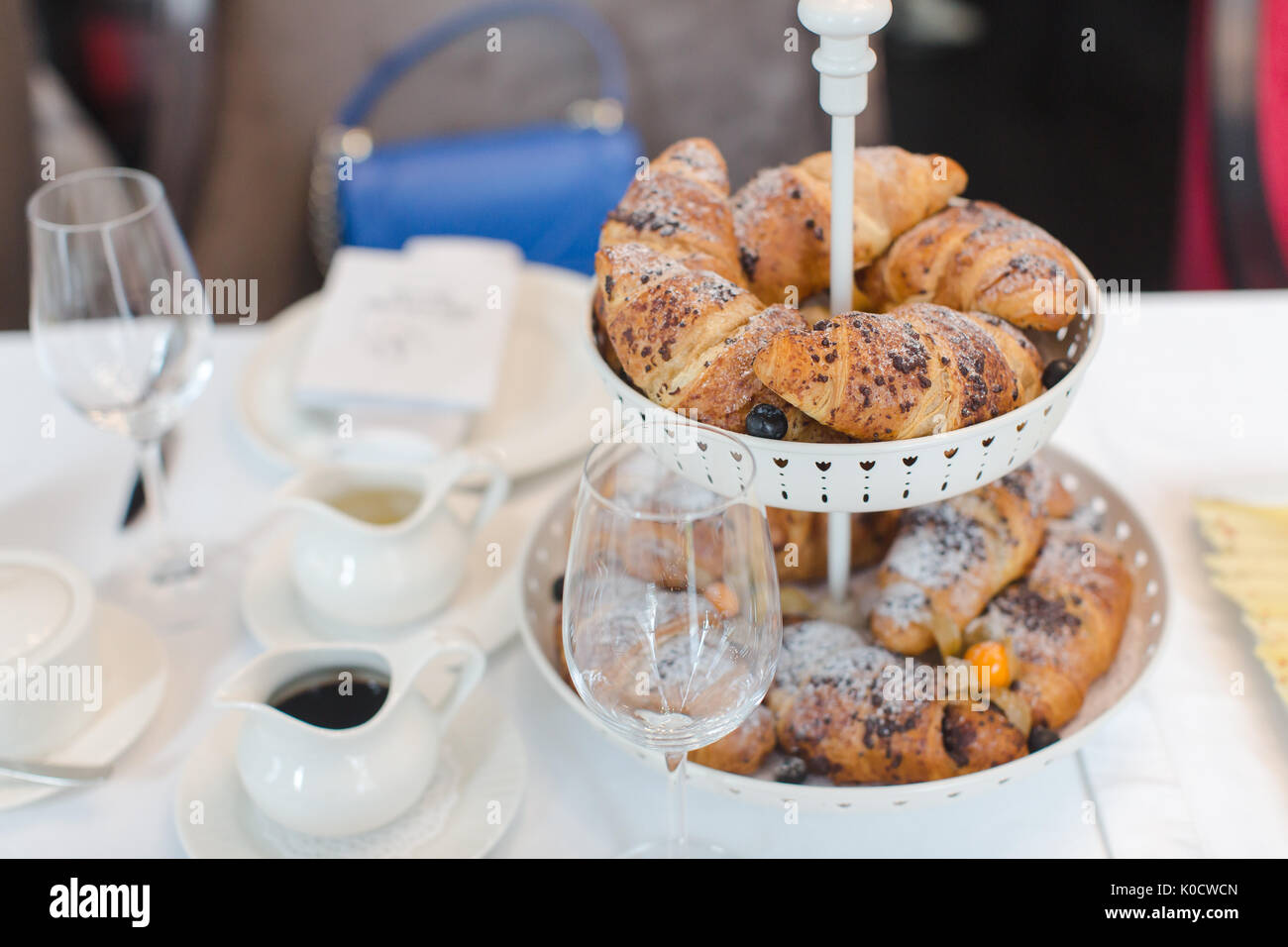 Delicious buns served for breakfast Stock Photo - Alamy