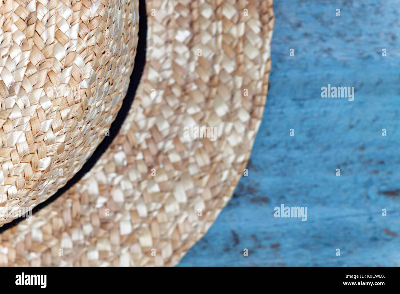 Details of a straw hat, close-up, isolated on white Stock Photo - Alamy