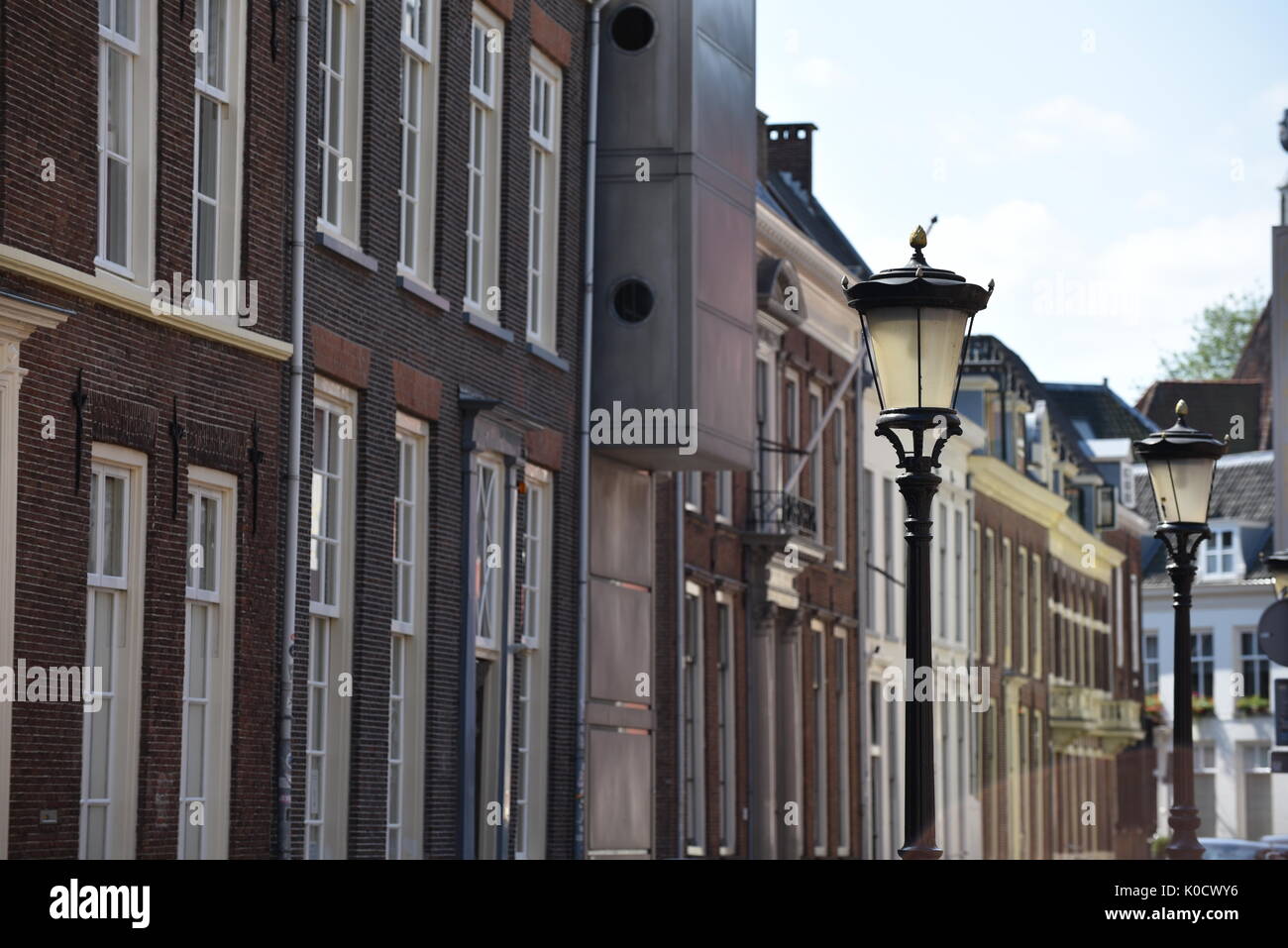 Utrecht architecture; inner city street in Utrecht Stock Photo - Alamy