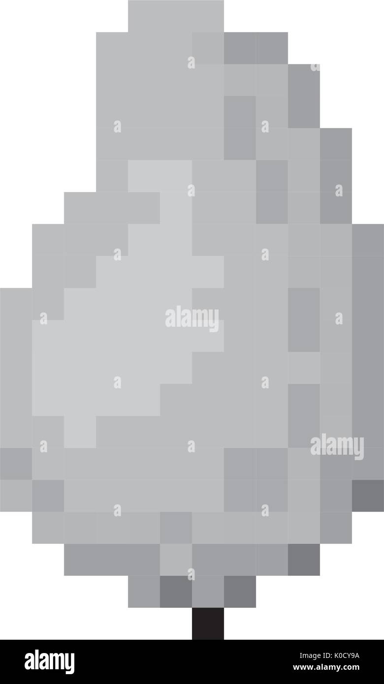 monochrome pixelated fire flame element Stock Vector Image & Art - Alamy