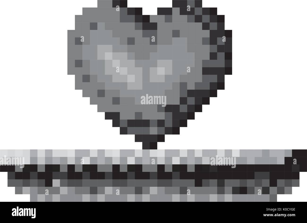 Pixelated heart cartoon icon image hi-res stock photography and images ...