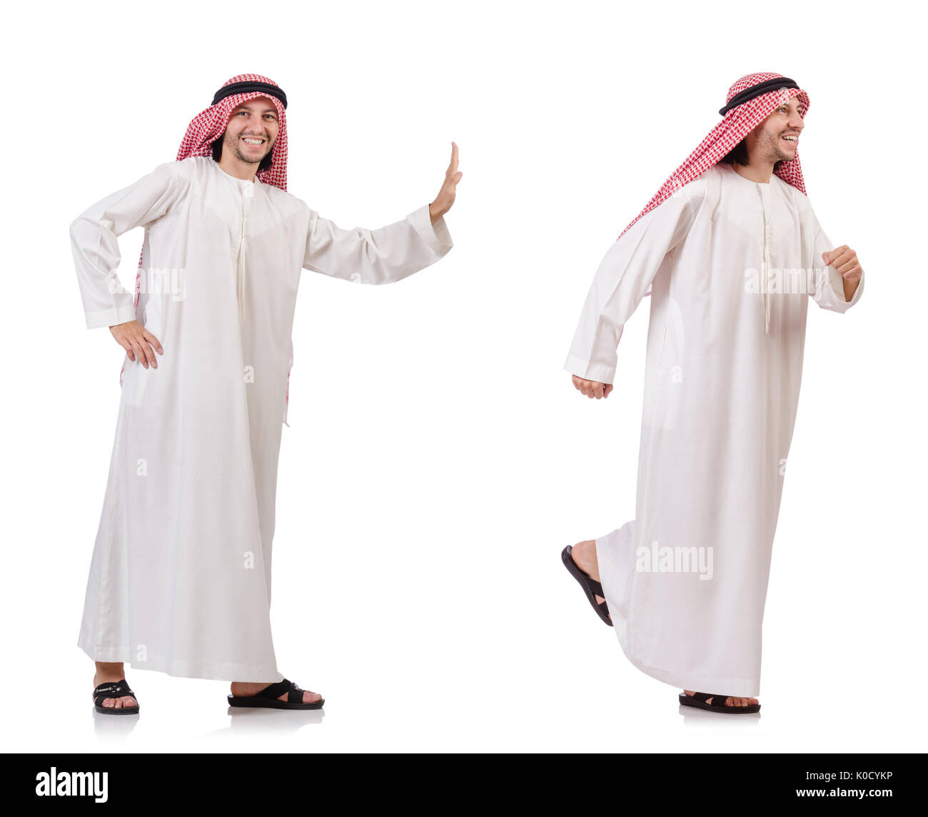 Arab man isolated on white background Stock Photo - Alamy