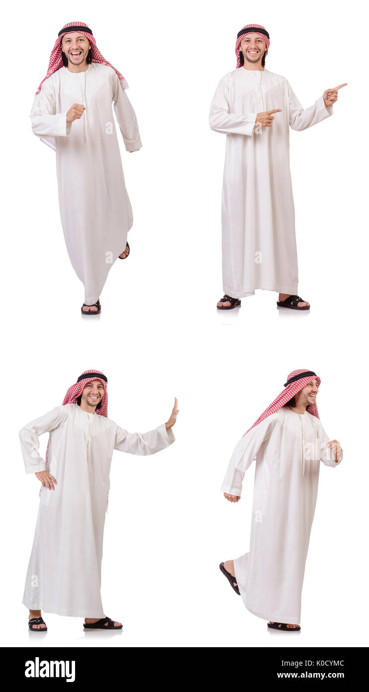 Arab man isolated on white background Stock Photo - Alamy