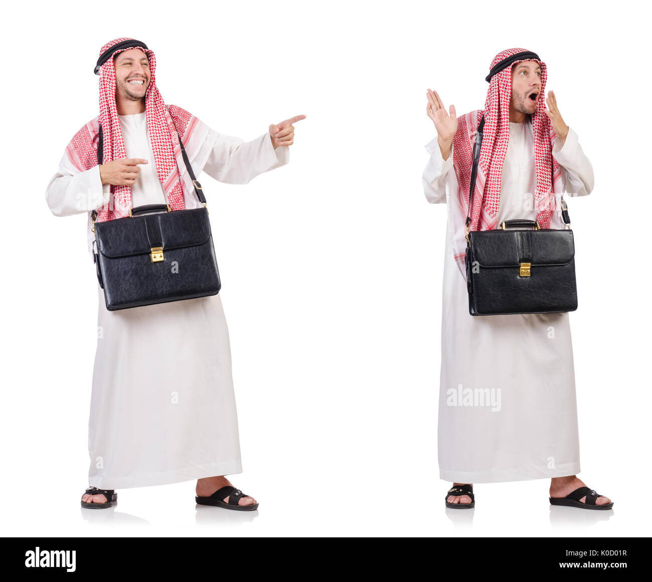 Arab man isolated on white background Stock Photo - Alamy