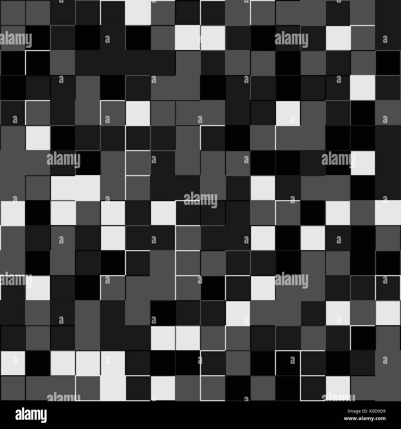 Black background. Random black colored abstract, digital generative art ...