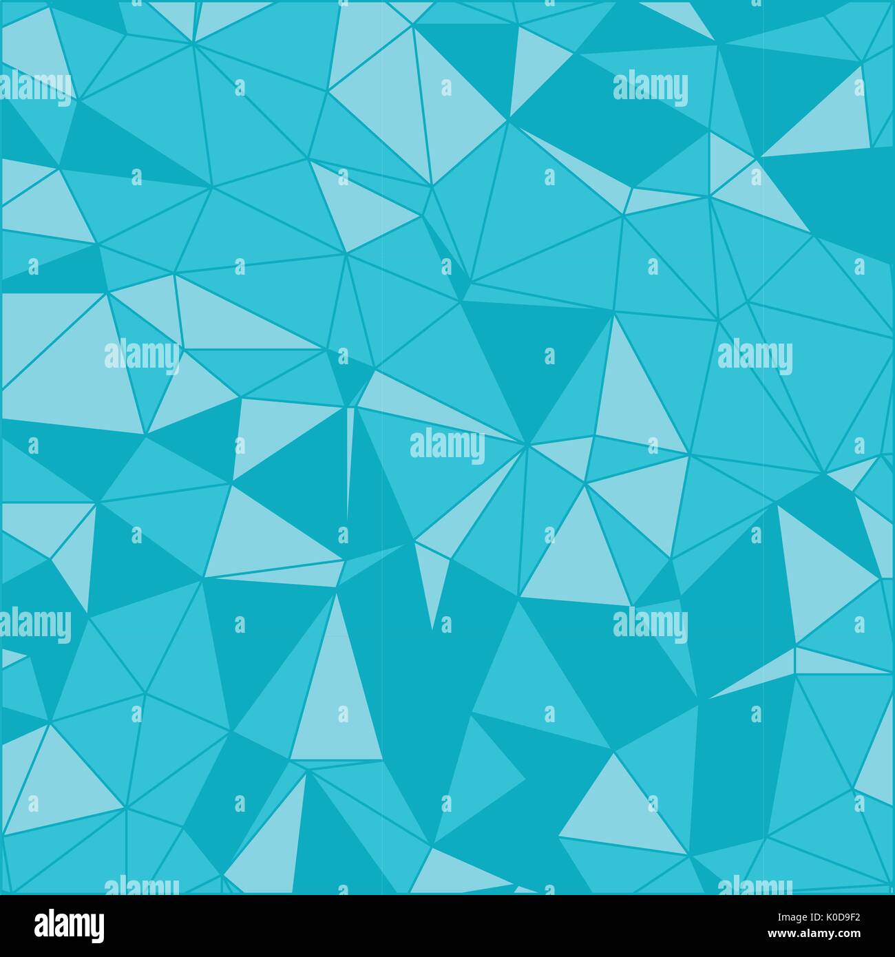 Cyan polygonal. Vector abstract polygonal background. Triangular ...