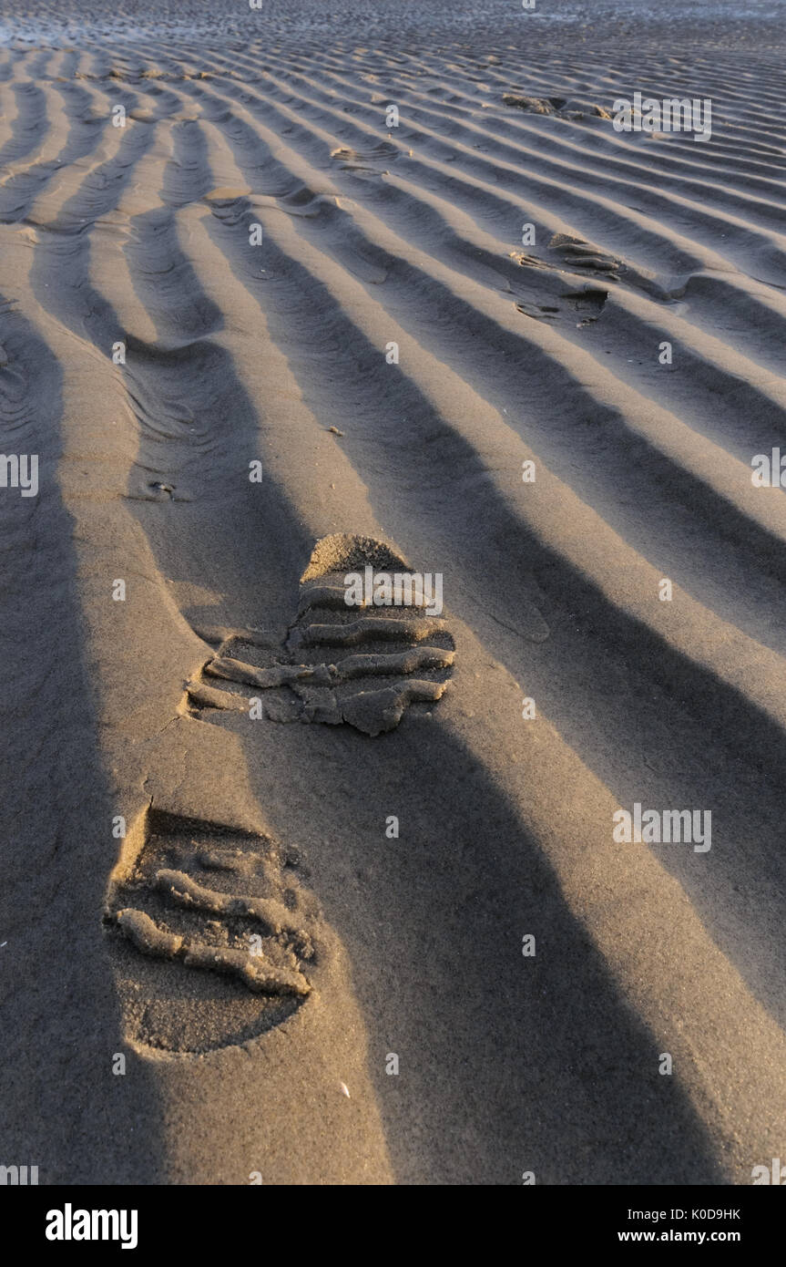 Footsteps in the Sand Stock Photo - Alamy