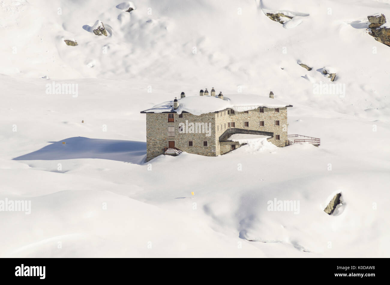 Refuge Arp (Ayas Valley, Aosta Valley, Italian alps, Italy Stock Photo ...