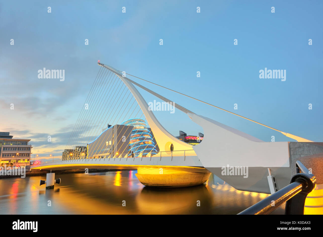 Samuel beckett bridge lights hi-res stock photography and images - Alamy