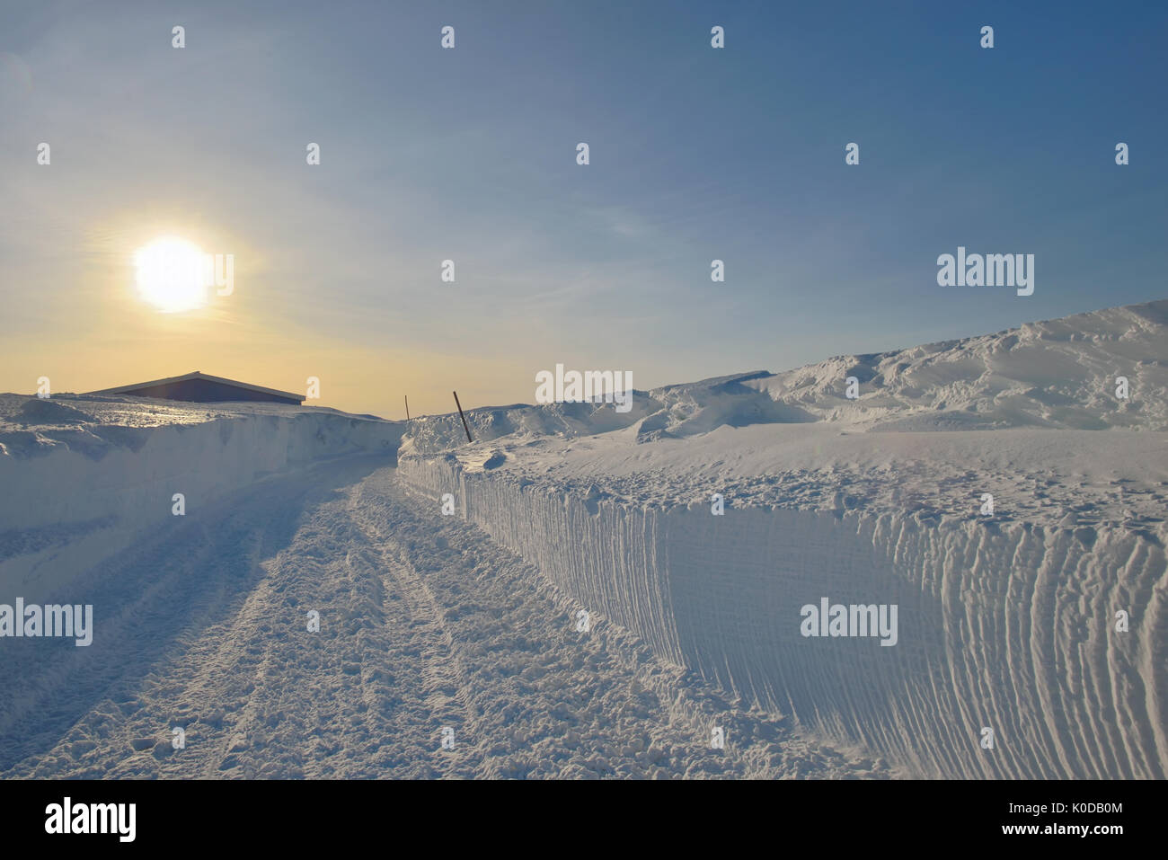 Sunset landscape in Greenland in spring time Stock Photo - Alamy