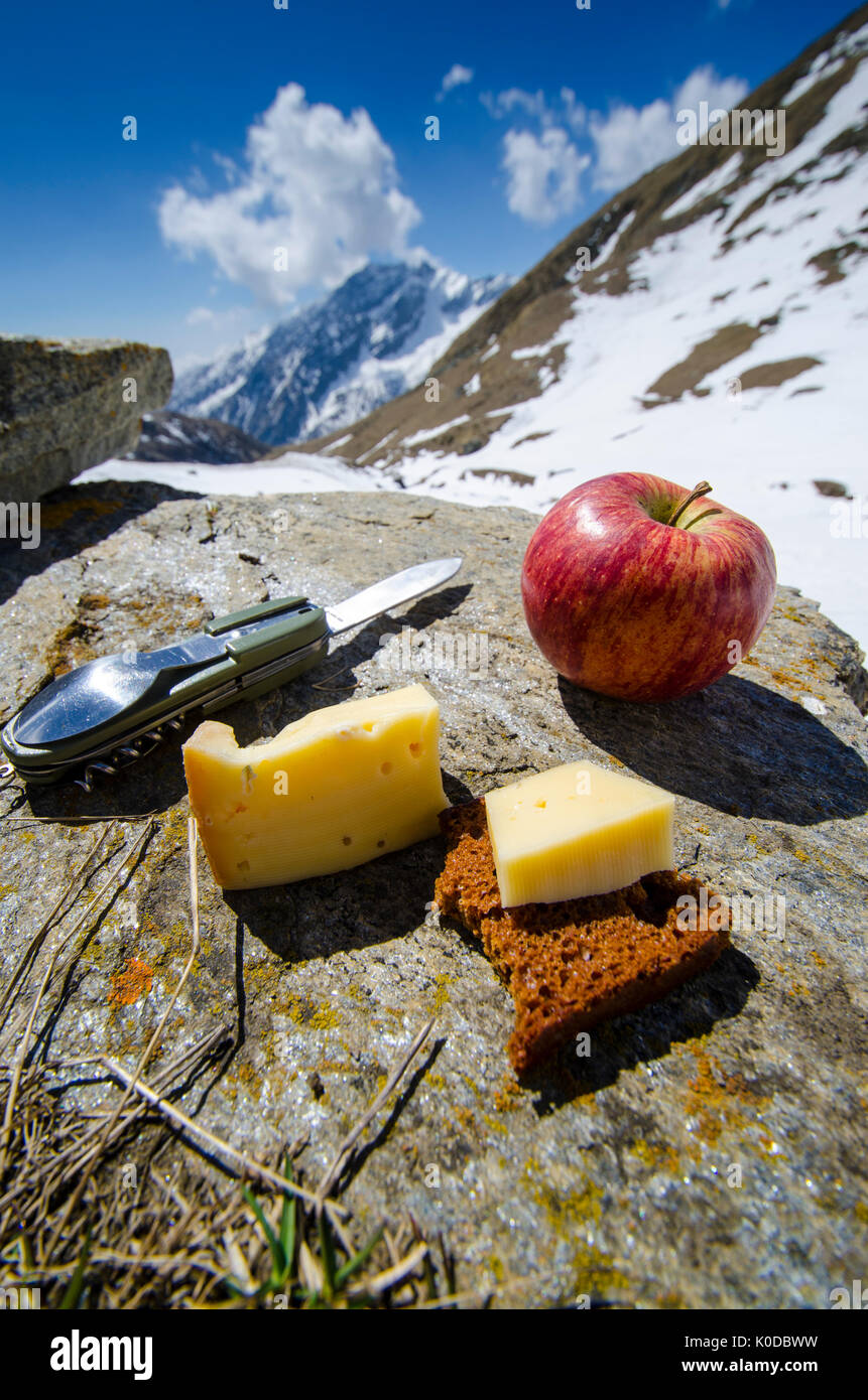 Typical alpine's food (Valle Soana, Gran Paradiso National Park ...