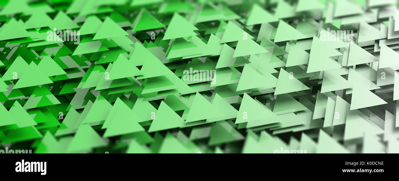Green triangles creative abstract background. 3d illustration Stock ...
