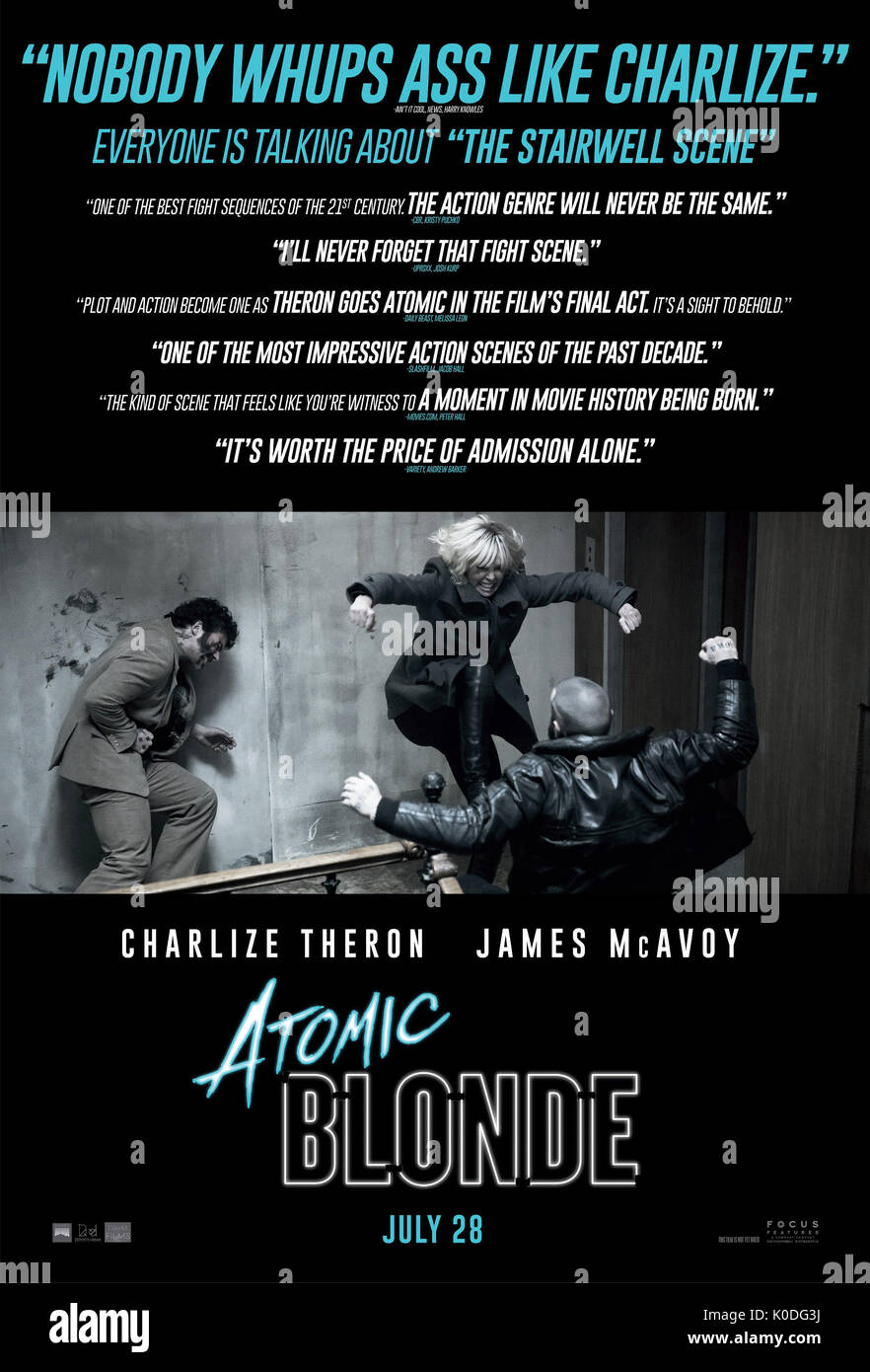 ATOMIC BLONDE, US poster art, l-r: Daniel Hargrave, Charlize Theron ...