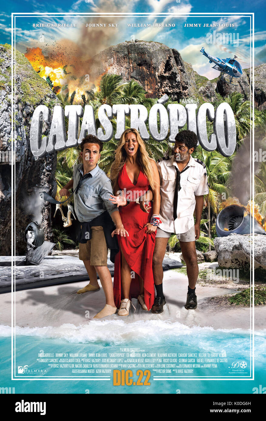 CATASTROPICO, Dominican poster, from left: Johnny Sky, Brie Gabrielle ...