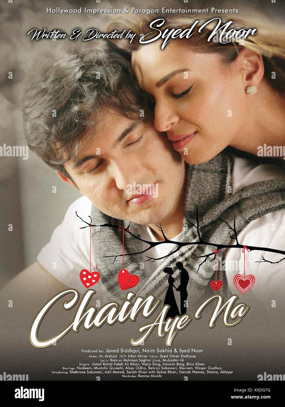 CHAIN AYE NA, poster, from left, Shehroz Sabzwari, Sarish Khan, 2017 ...