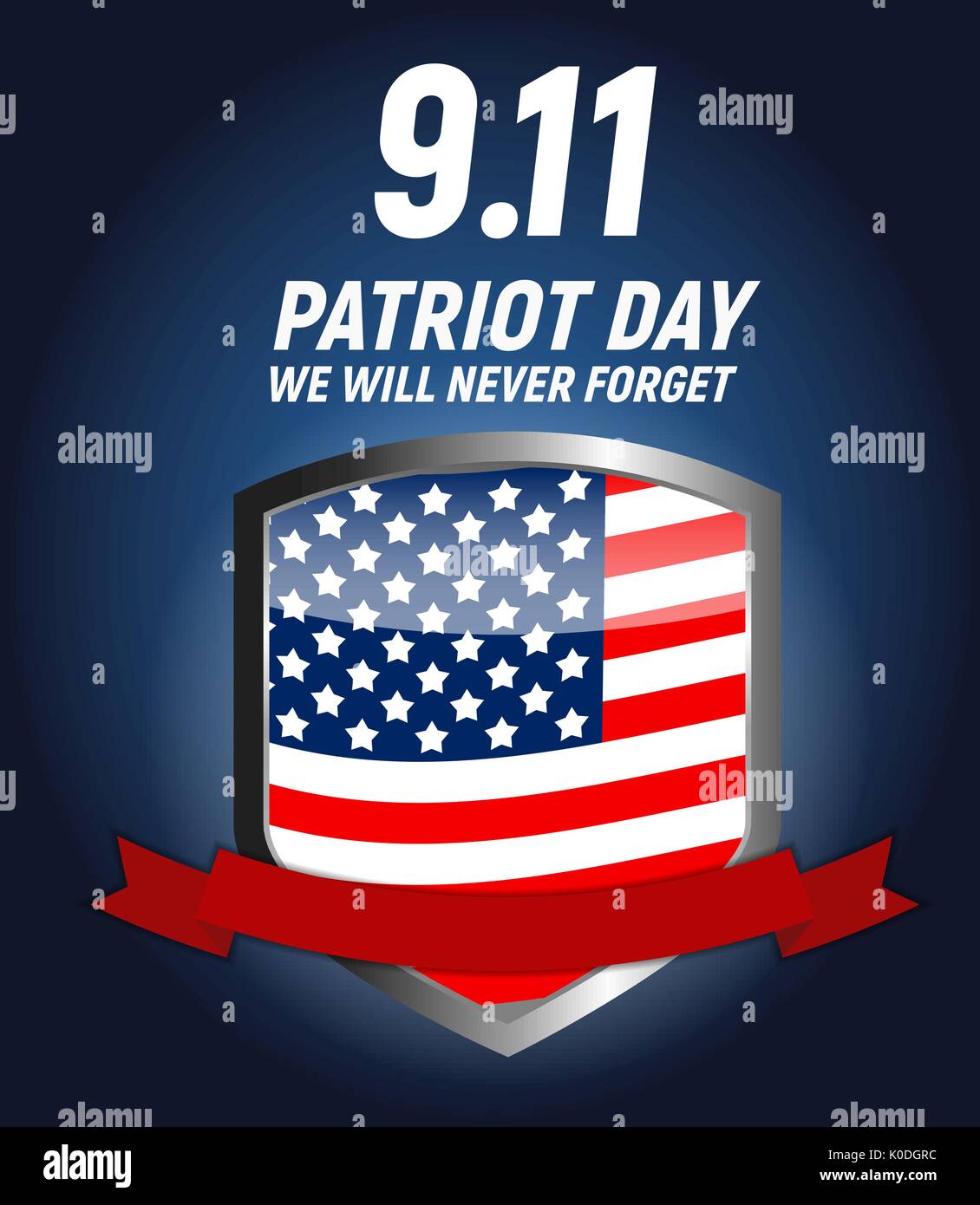 9.11 Patriot Day background We Will Never Forget Poster Template Vector ...