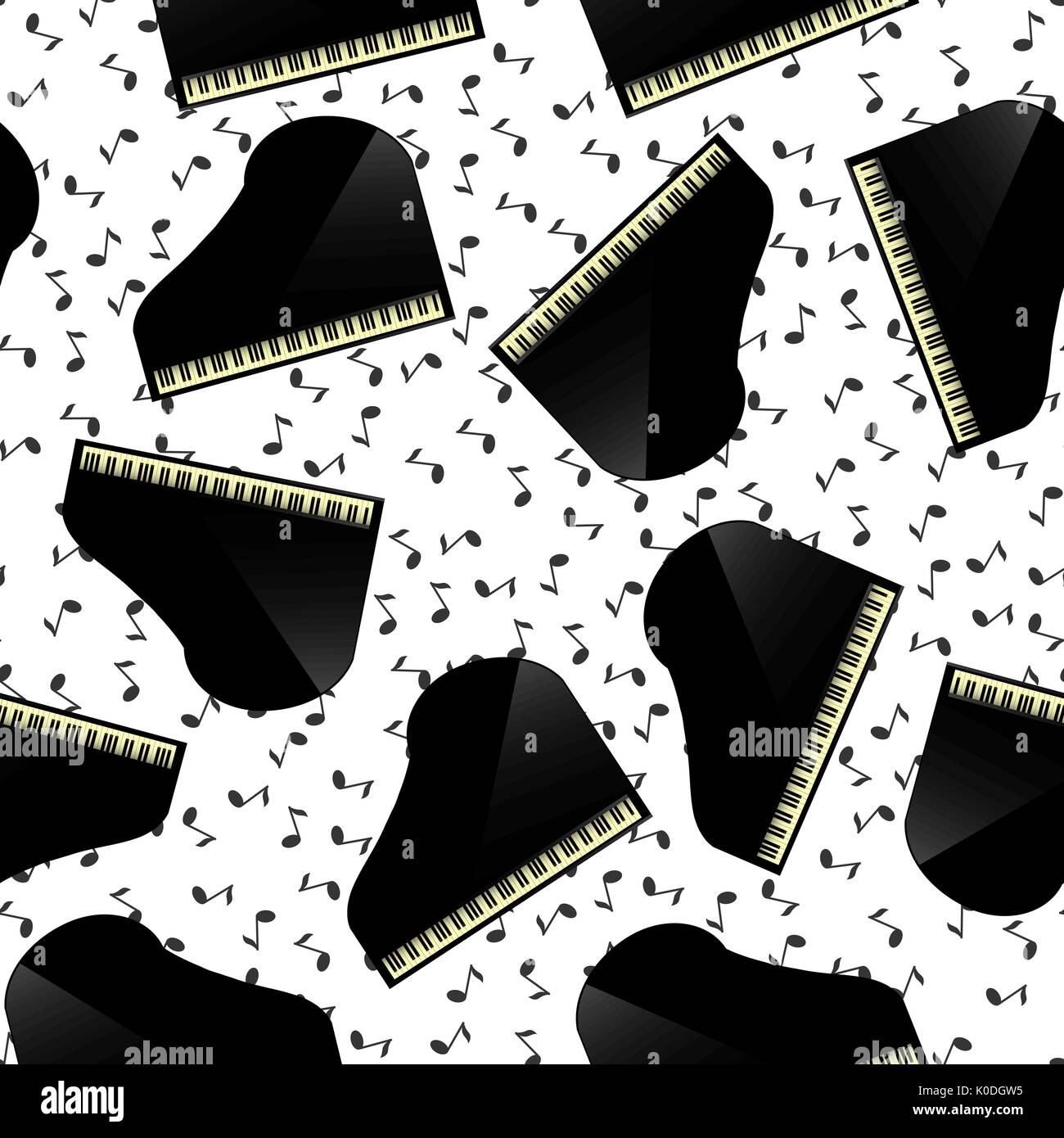 Keyboard white grand piano Stock Vector Images - Alamy