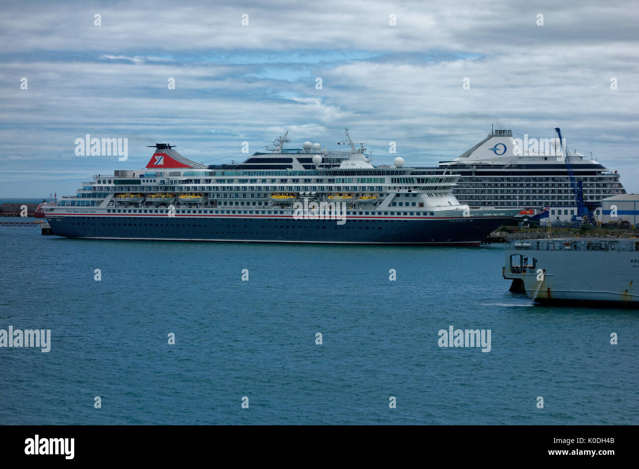 The Fred Olsen Balmoral cruise liner at the Isle of Portland, Dorset ...
