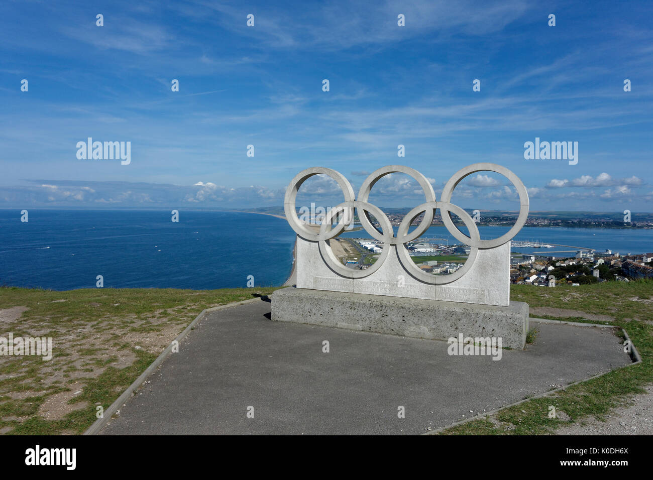 The Olympic Stone Rings Sculpture, Isle of Portland, Dorset, England ...