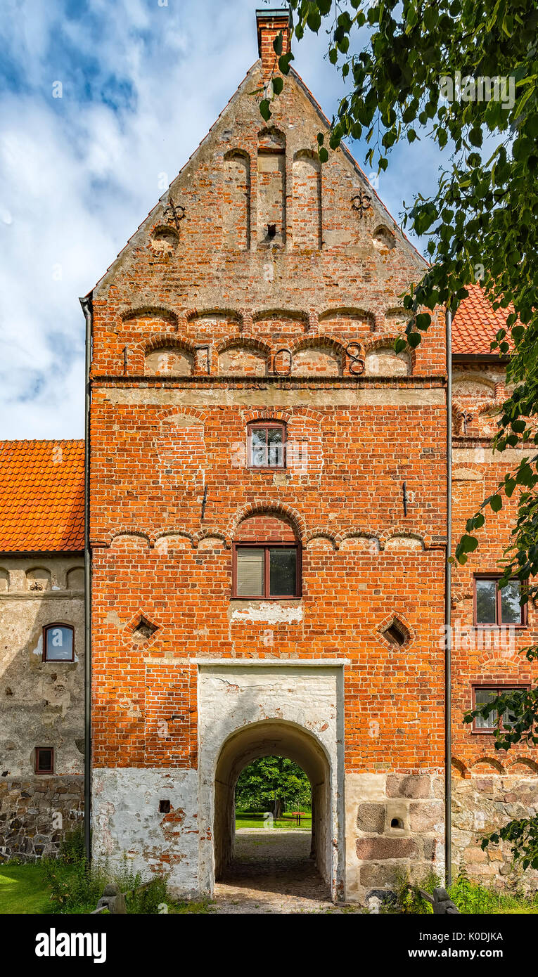 An image of the medieval building of Borgeby Castle in the Skane region ...