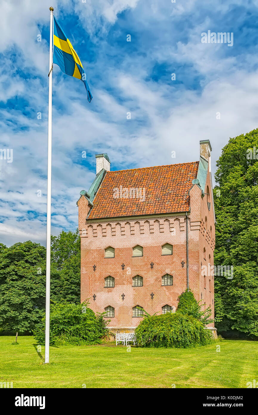 An image of the medieval building of Borjes tower next to Borgeby ...