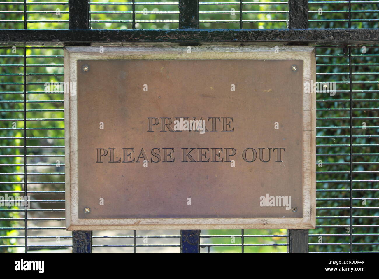 Private property notice on gate hi-res stock photography and images - Alamy