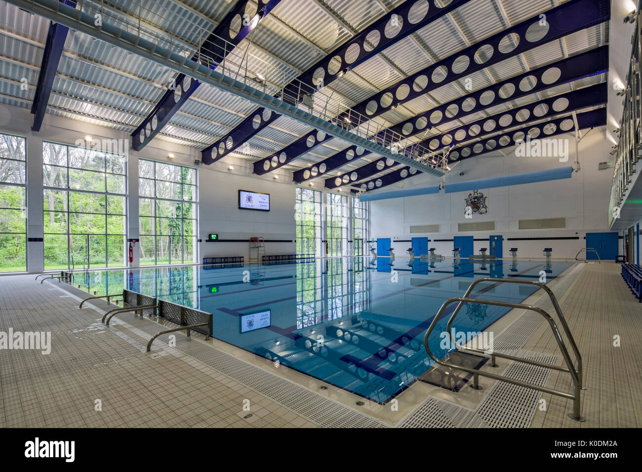 Pool with view to woodland. Haberdashers Aske's - New Sports Centre ...