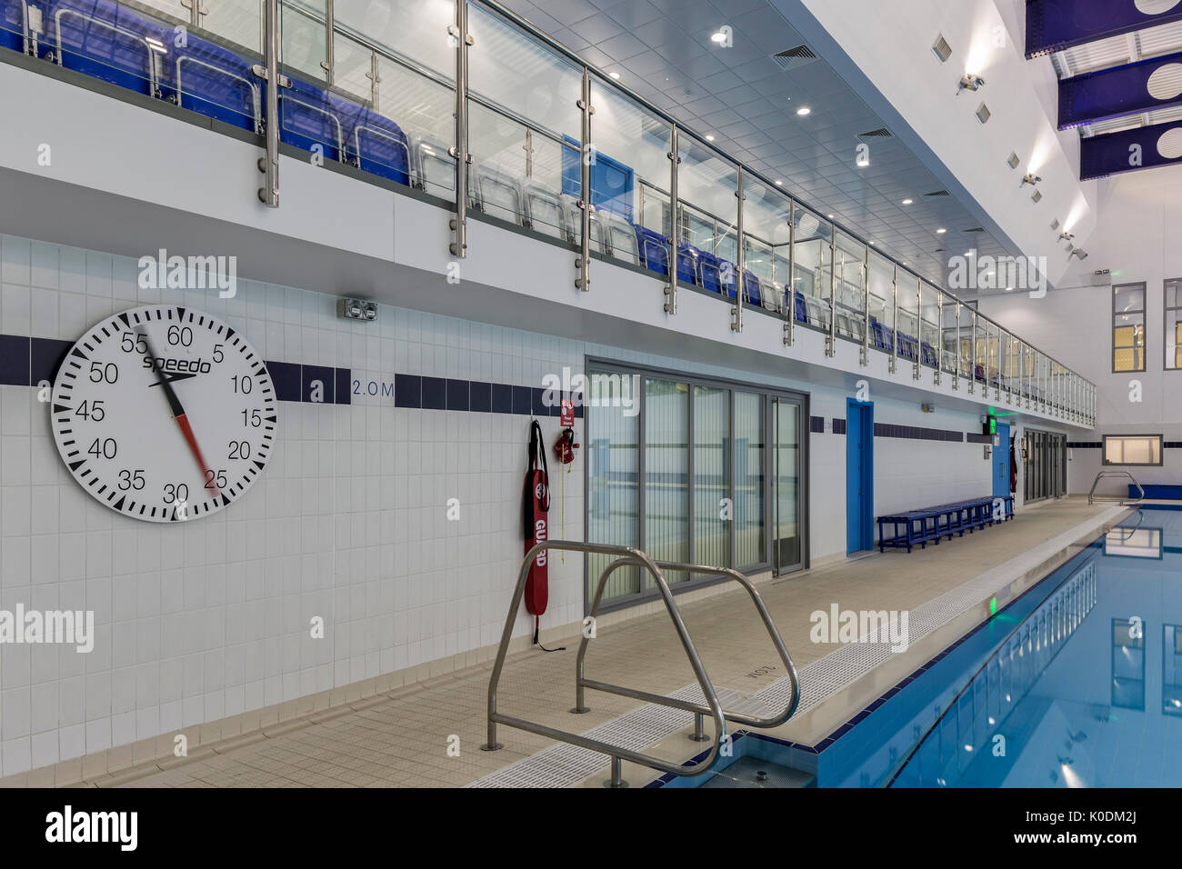 Pool with elevated spectator gallery. Haberdashers Aske's - New Sports ...