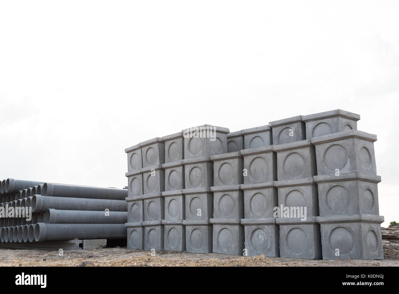 Stack of materials for construction in workplace Stock Photo - Alamy
