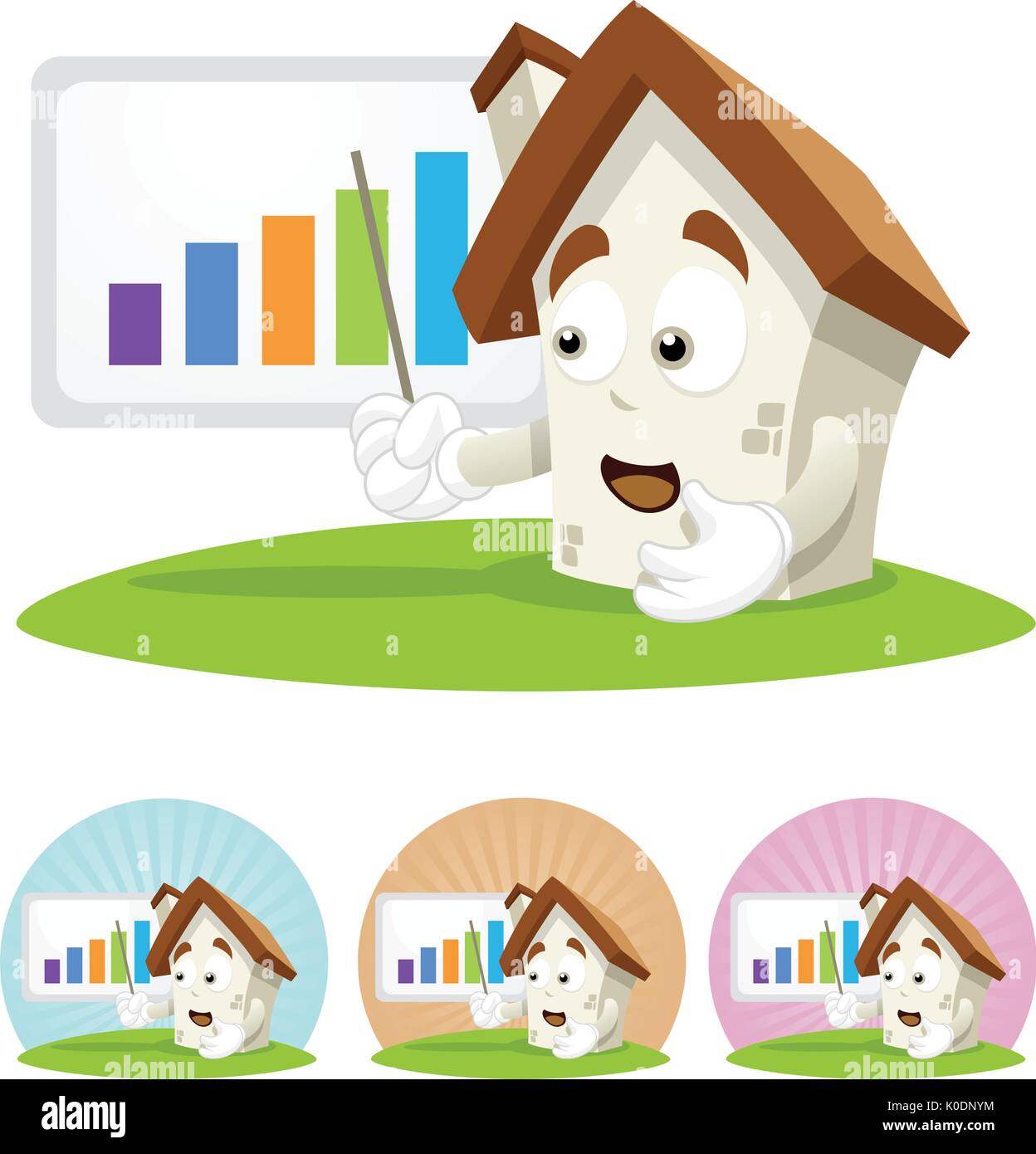 Cartoon character chart graph hi-res stock photography and images - Alamy