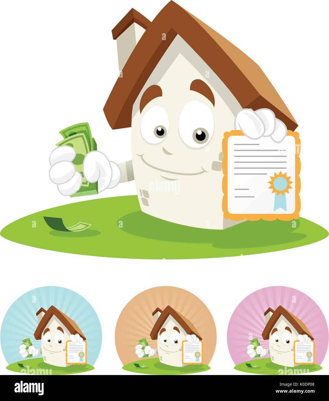 Cartoon character award paper Stock Vector Images - Alamy