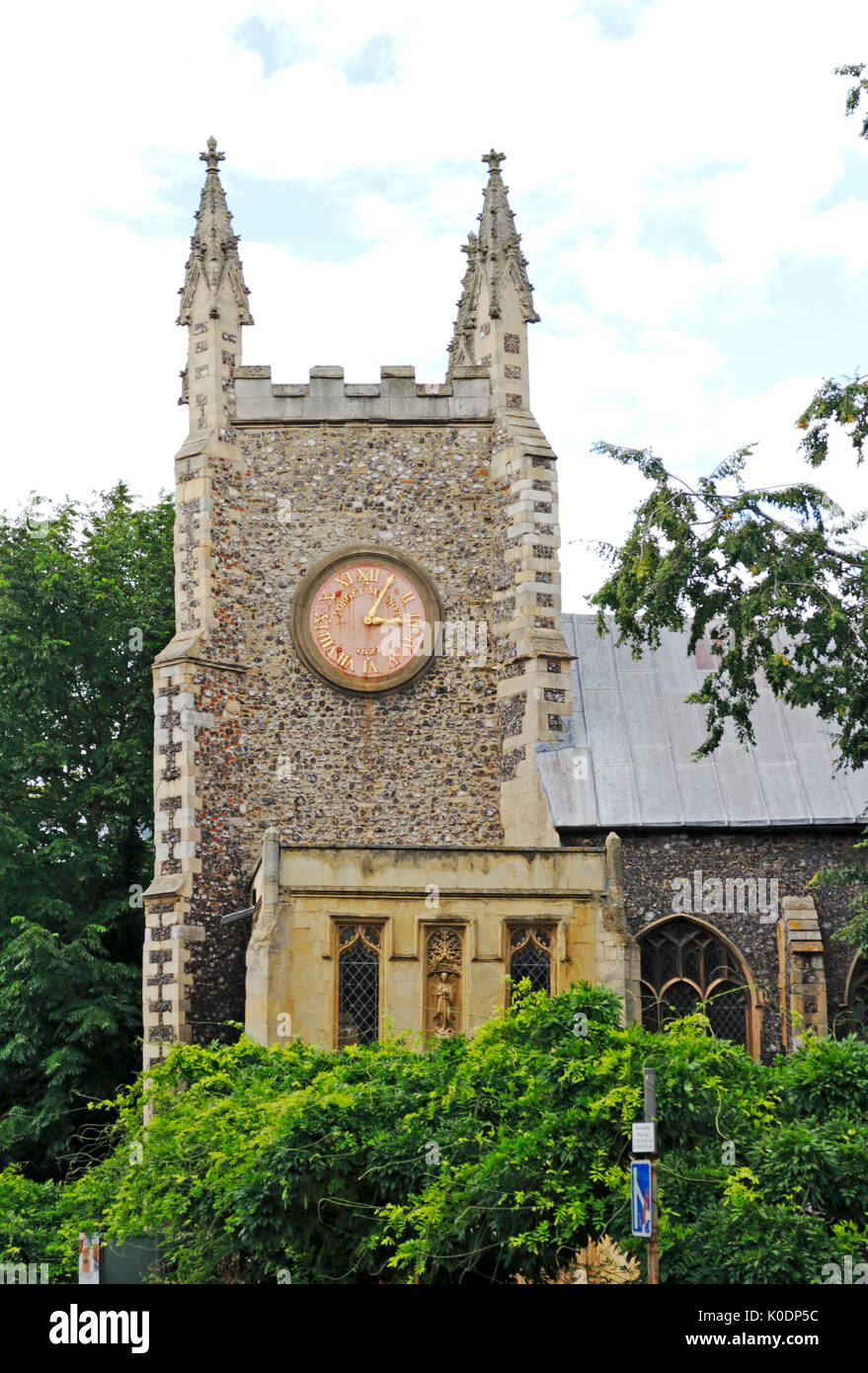 Clock uk churches flint building hi-res stock photography and images ...