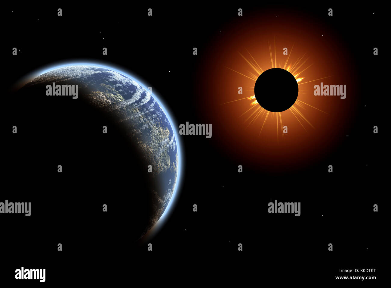 Solar eclipse from earth hi-res stock photography and images - Alamy