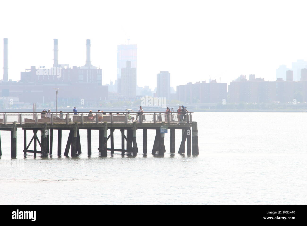 People waiting for solar eclipse in Gantry plaza state park LIC /NY ...