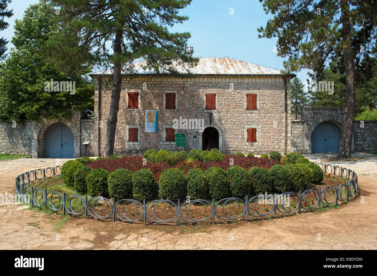 Montenegro, Cetinje - August 10, 2017: Historic fortress Biljarda in ...
