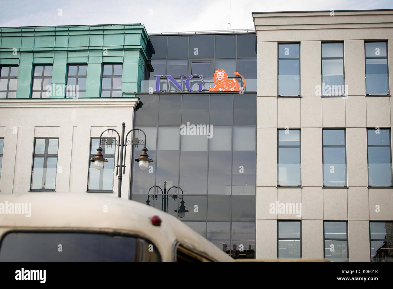 A local branch of the ING bank is seen in the old center of the city on ...
