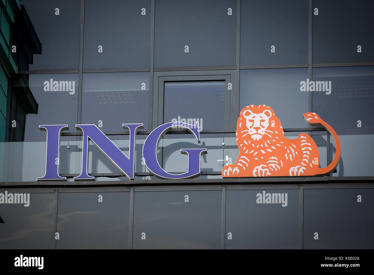 A local branch of the ING bank is seen in the old center of the city on ...