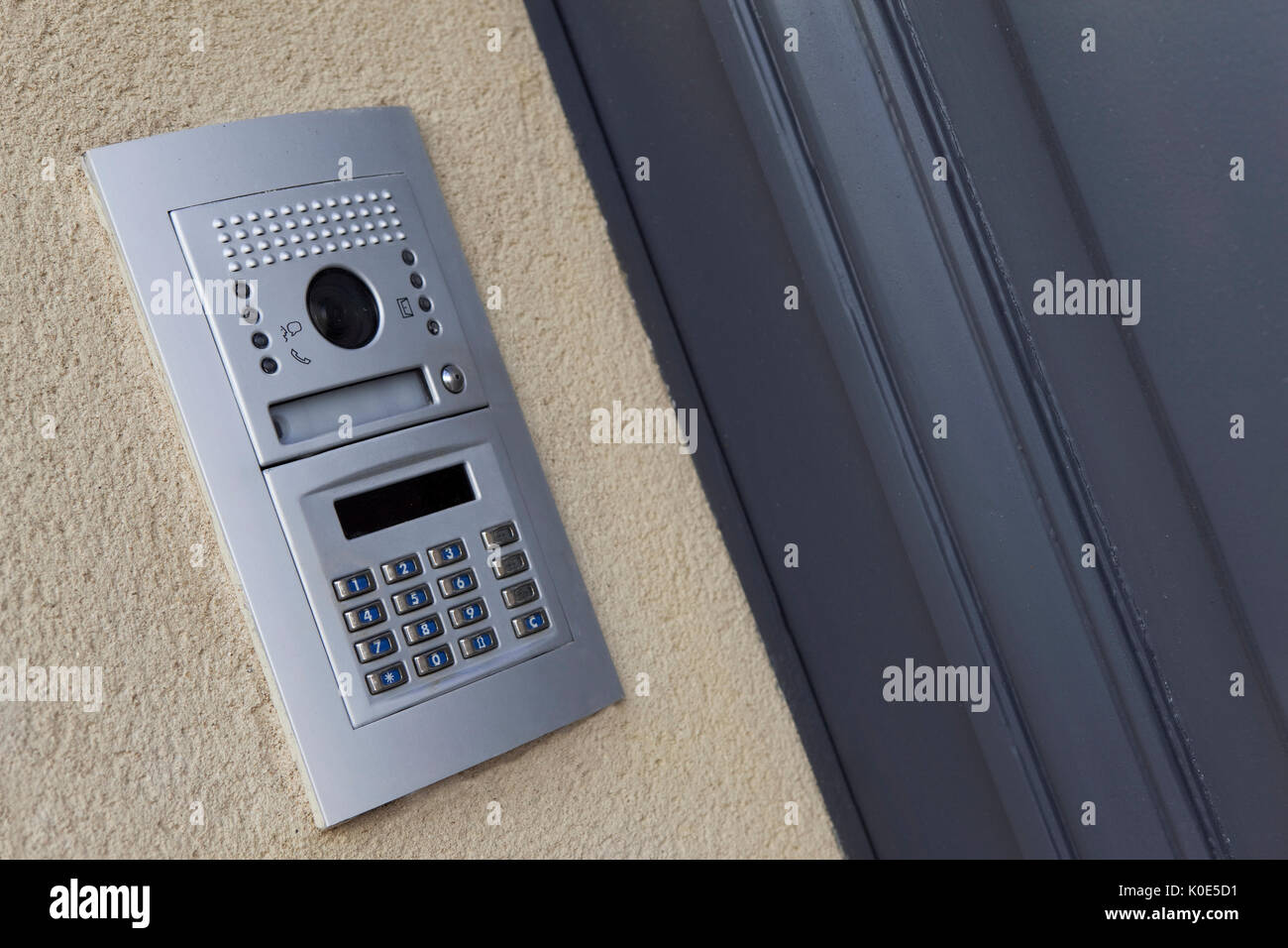 Modern intercom on the facade of a residence Stock Photo - Alamy