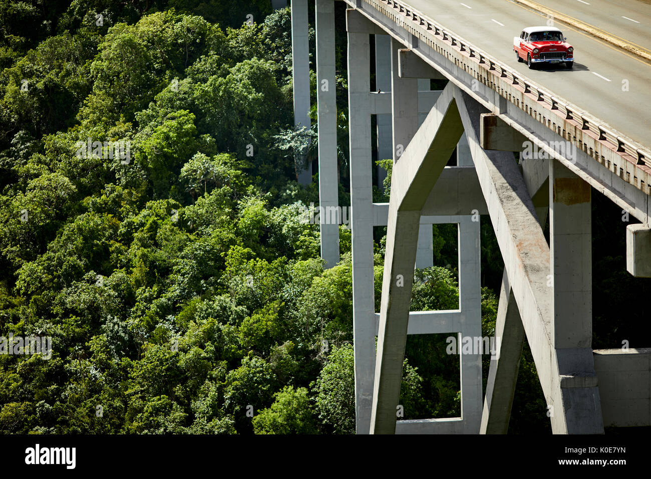 Cuban valley crossed by Bacunayagua Bridge, the tallest in Cuba near ...