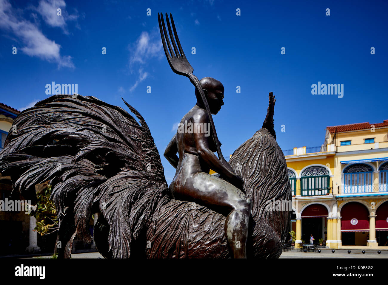 Capital Havana in Cuba, Cuban tourist landmark colourful Old Square in ...