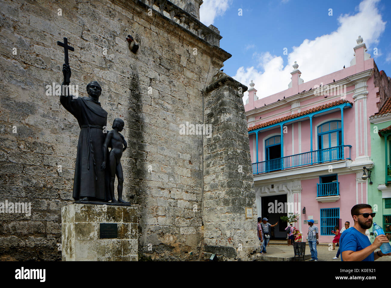 Capital Havana, Cuba, Cuban Statue, at the Convento de San Francisco de ...