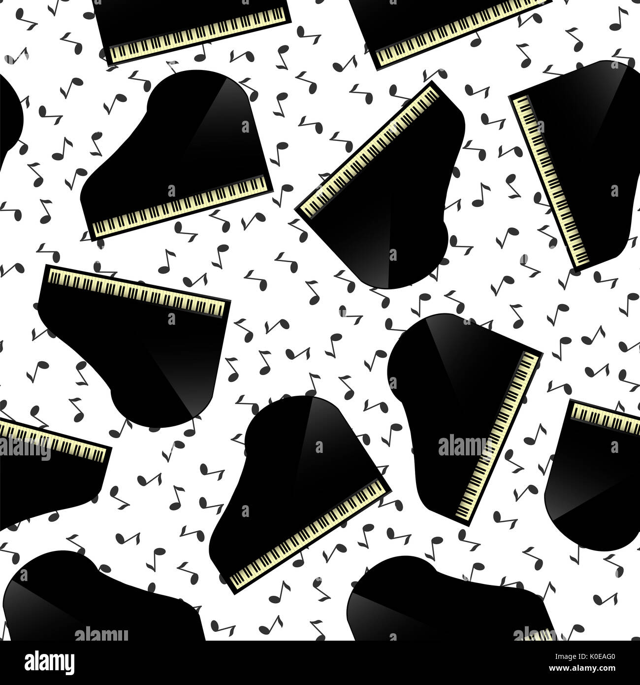 Piano keyboard showing black white hi-res stock photography and images ...