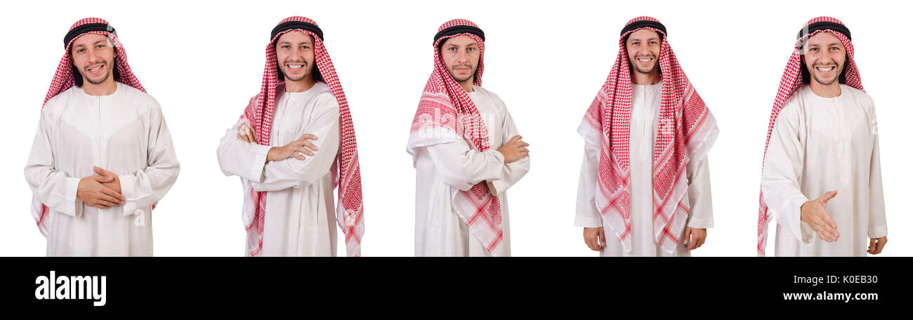 Arab man isolated on white background Stock Photo - Alamy