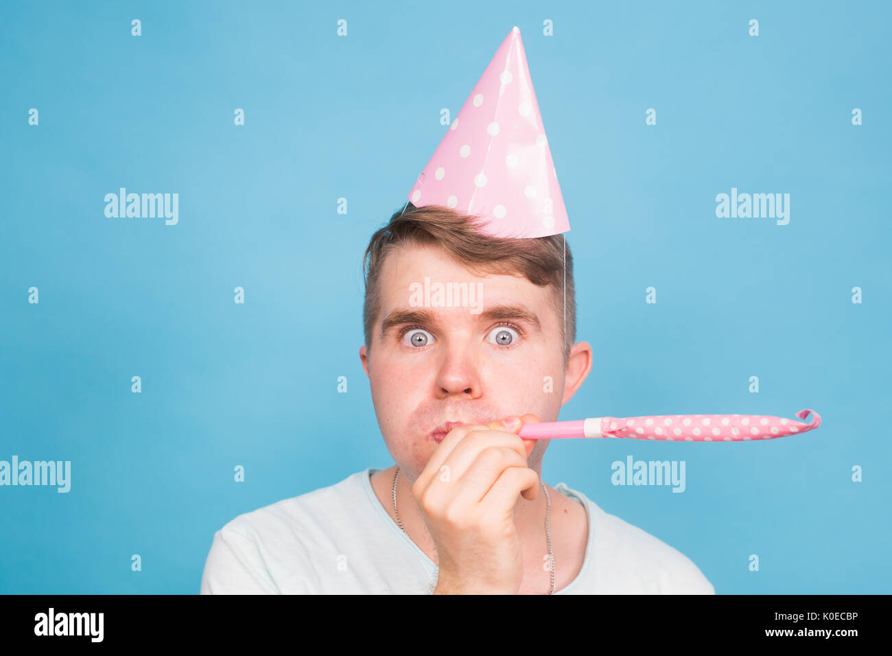 fool crazy man. happy expression. April fools day concept Stock Photo ...