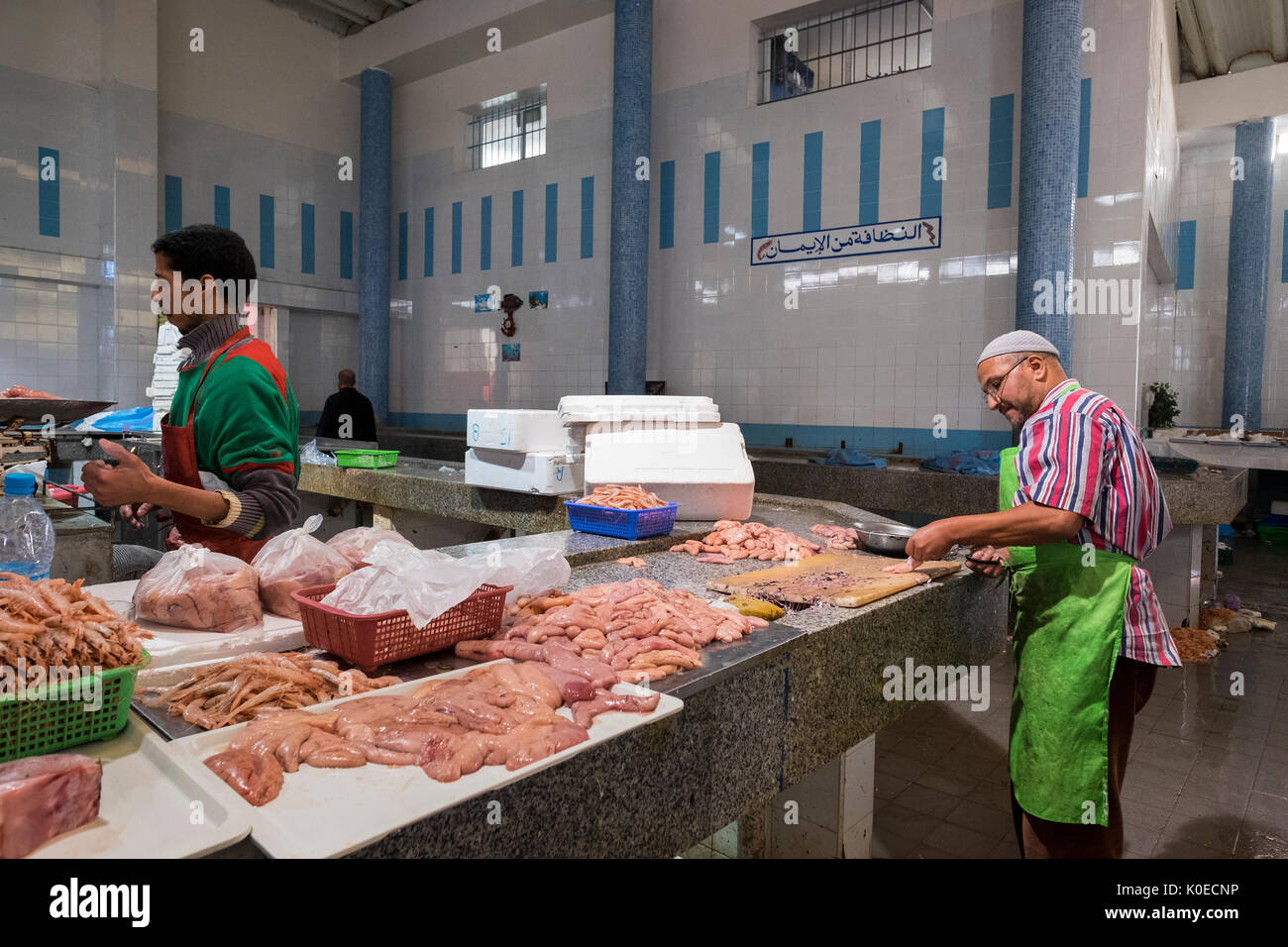 Morocco, Tangier, fish market Stock Photo - Alamy