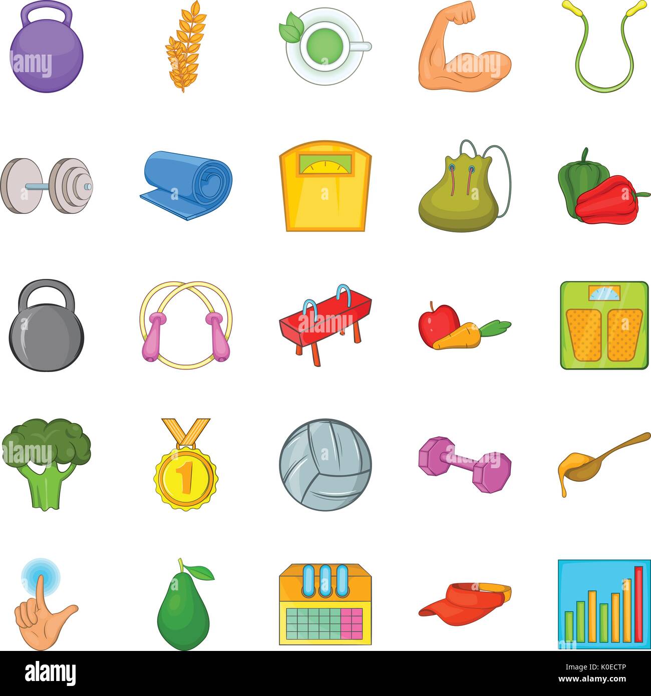 Availability icons set, cartoon style Stock Vector Image & Art - Alamy