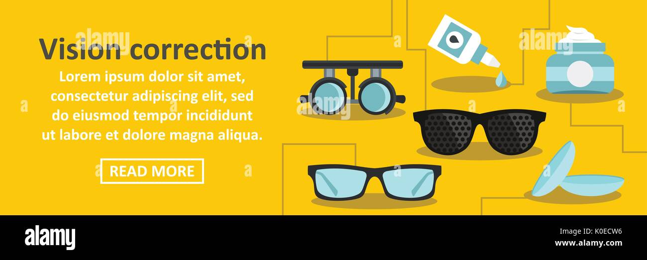 Vision correction banner horizontal concept Stock Vector Image & Art ...