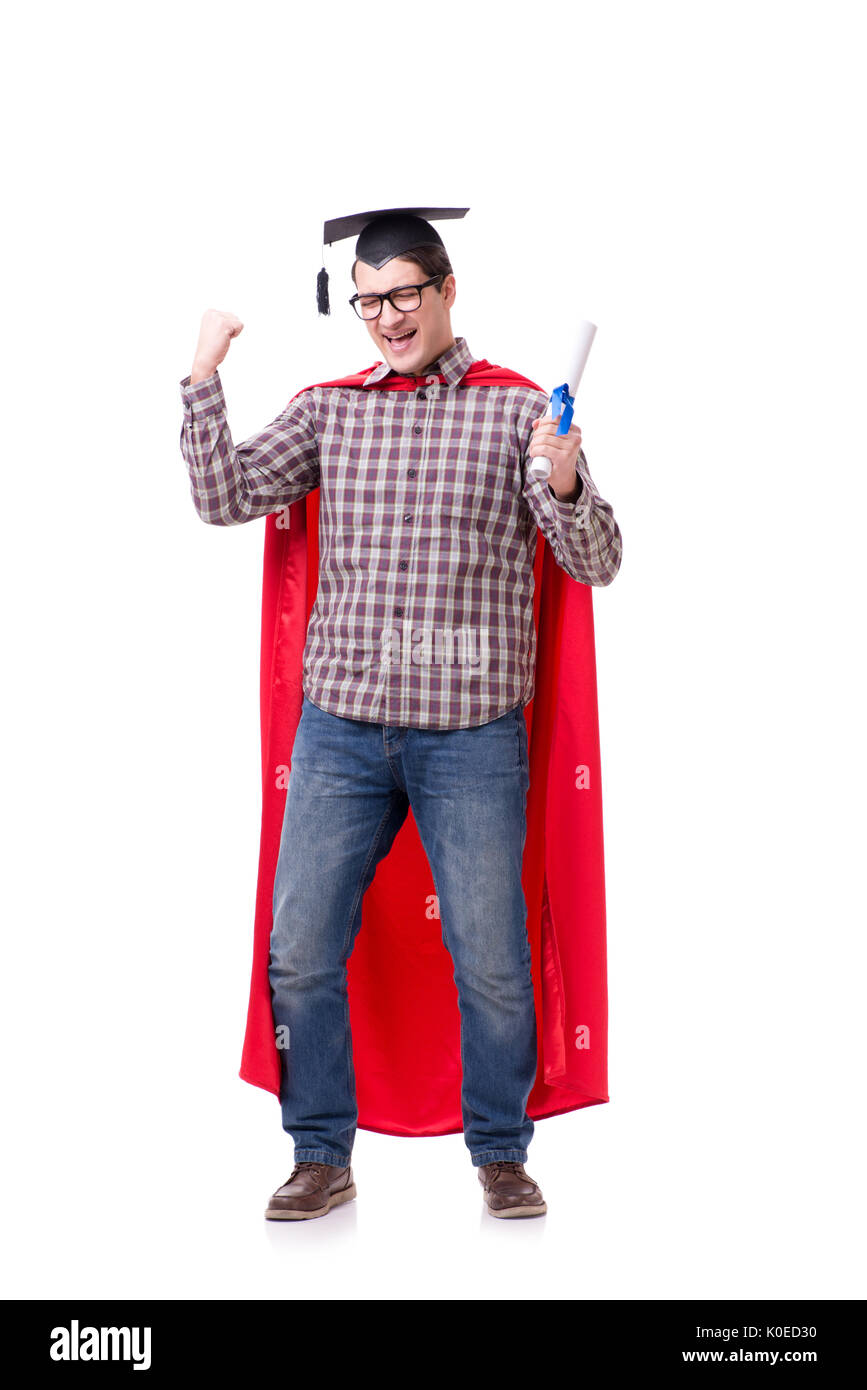 Man wearing graduation cap Cut Out Stock Images & Pictures - Alamy