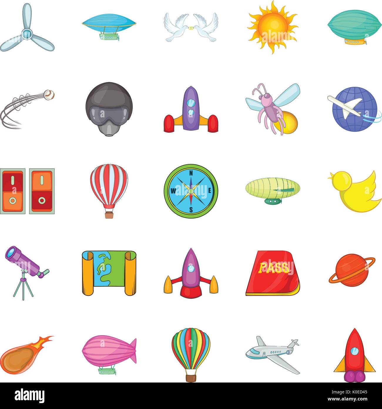 Navigation icons set, cartoon style Stock Vector Image & Art - Alamy