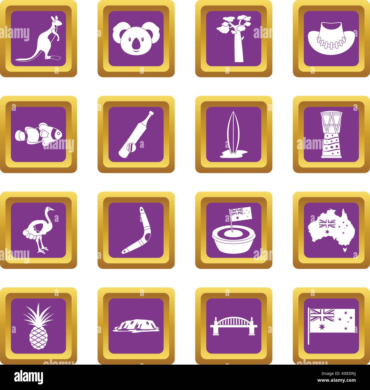 Map of australia koala icons hi-res stock photography and images - Alamy